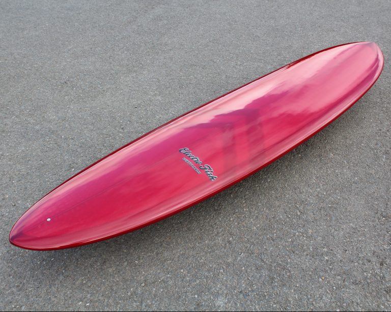 8’0 Midlength Surfboard In Deep Red Gloss