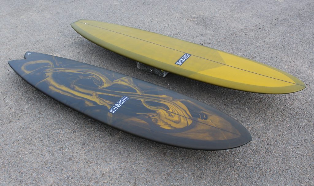 7’4 Long Fish Twin Midlength Surfboard
